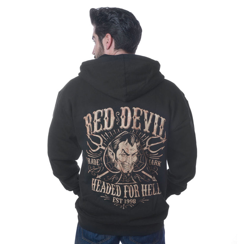 Headed For Hell Zipp Hoodie – Red Devil Clothing